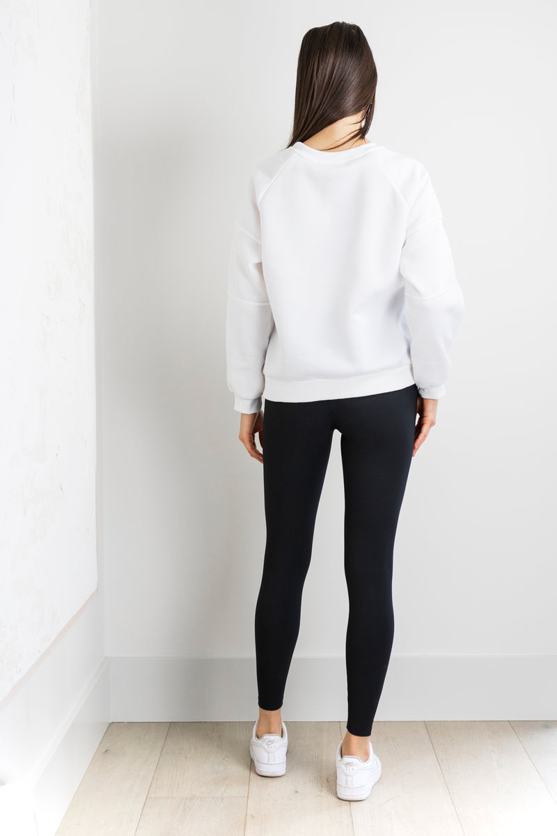 Cece Crew Neck Fleece in White – PRIV Collections